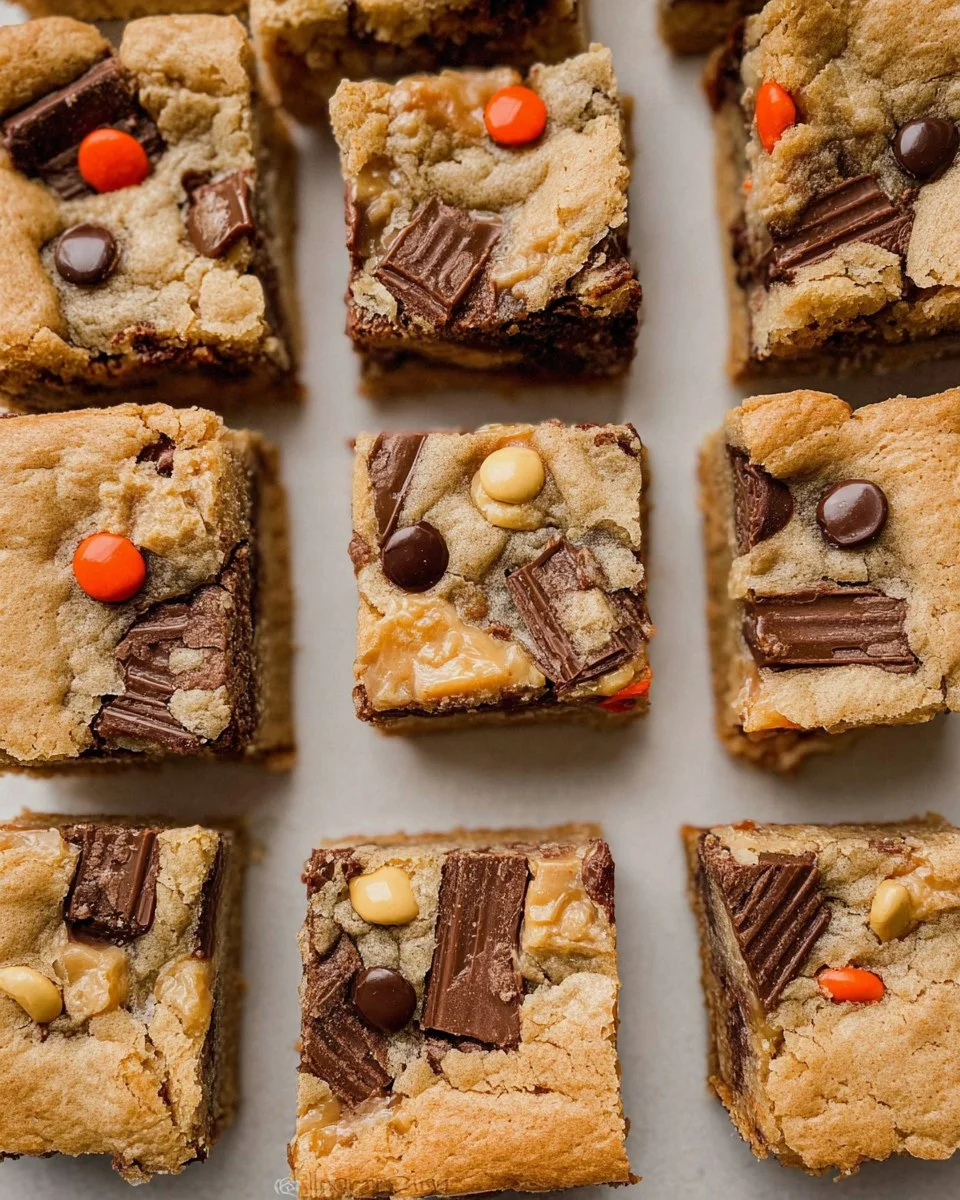 Easy Chewy Candy Bar Blondies Recipe